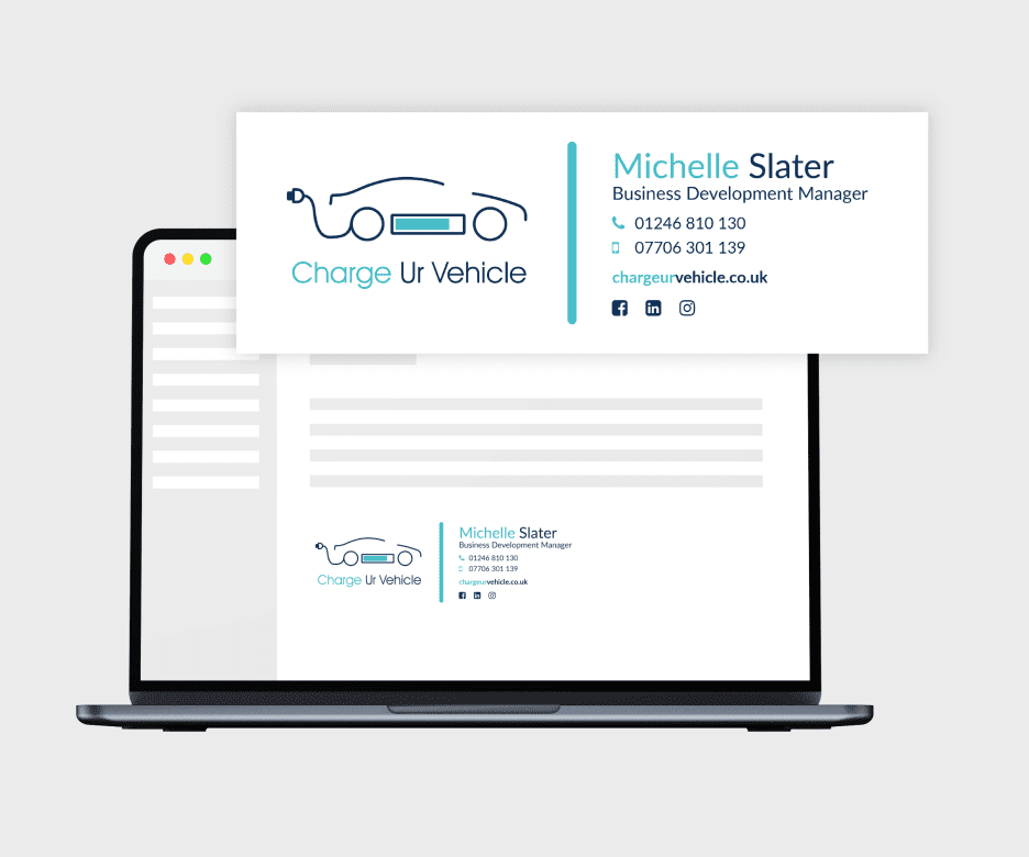 Charge ur vehicle, email signature - NM Design