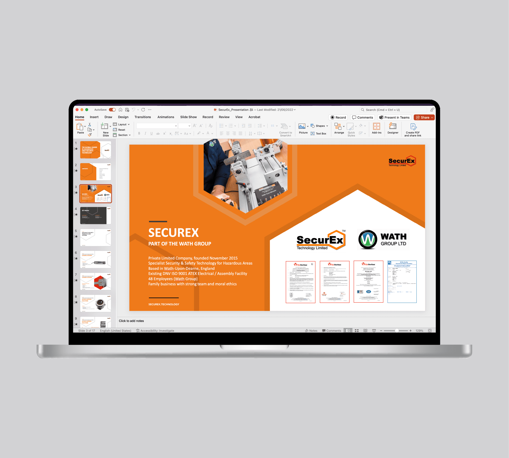 securex, presentation - NM Design